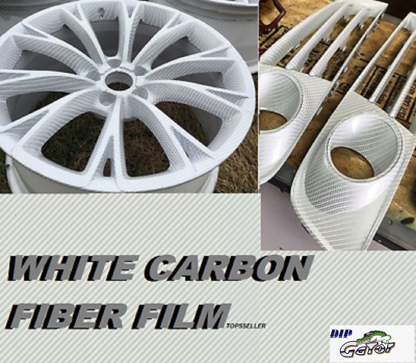 19" inches wideWHITE-CARBON-FIBER-Hydrographics-Film-Water-Transfer ...