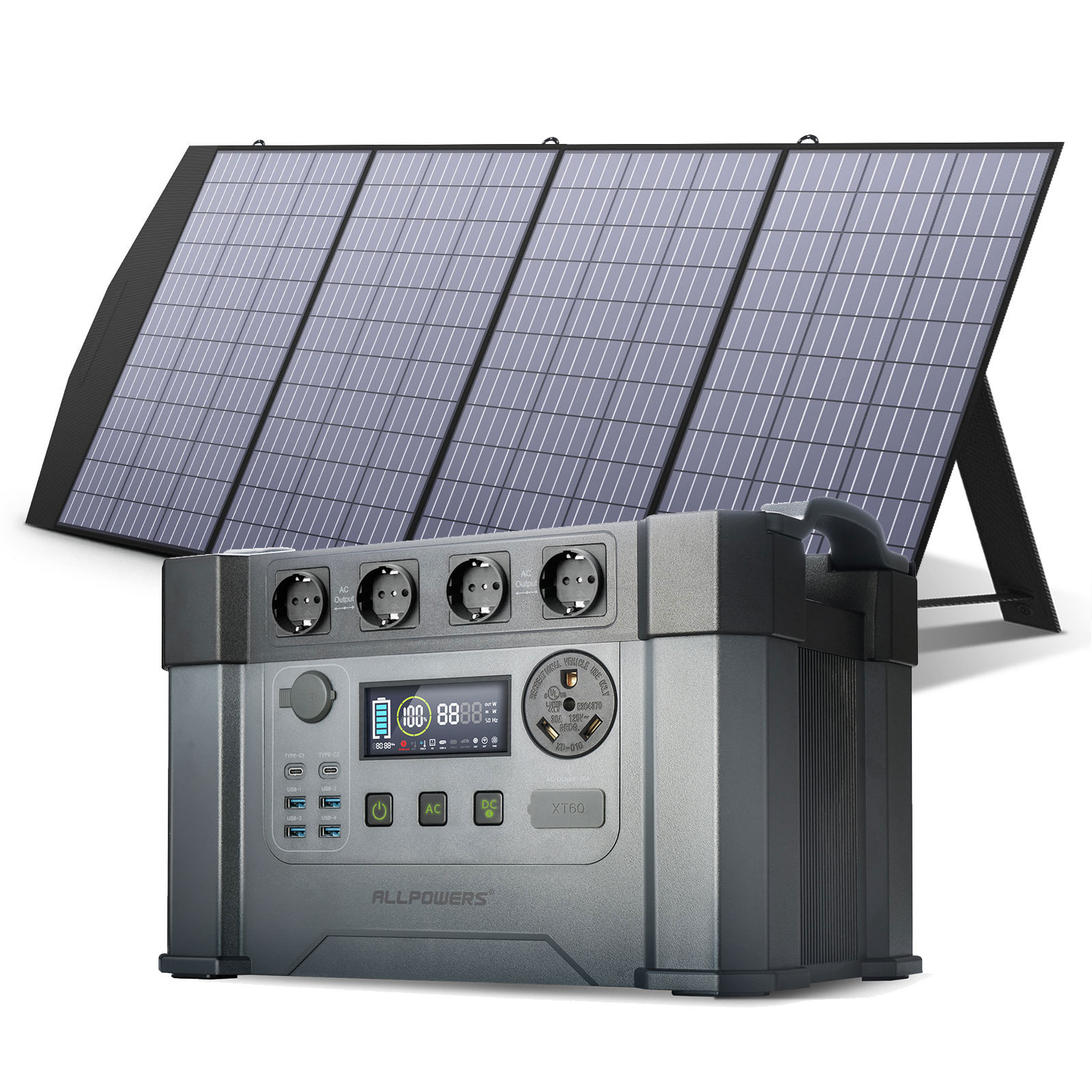 ALLPOWERS Powerstation 1092Wh/1500Wh with 200W Foldable Solar Panel ...