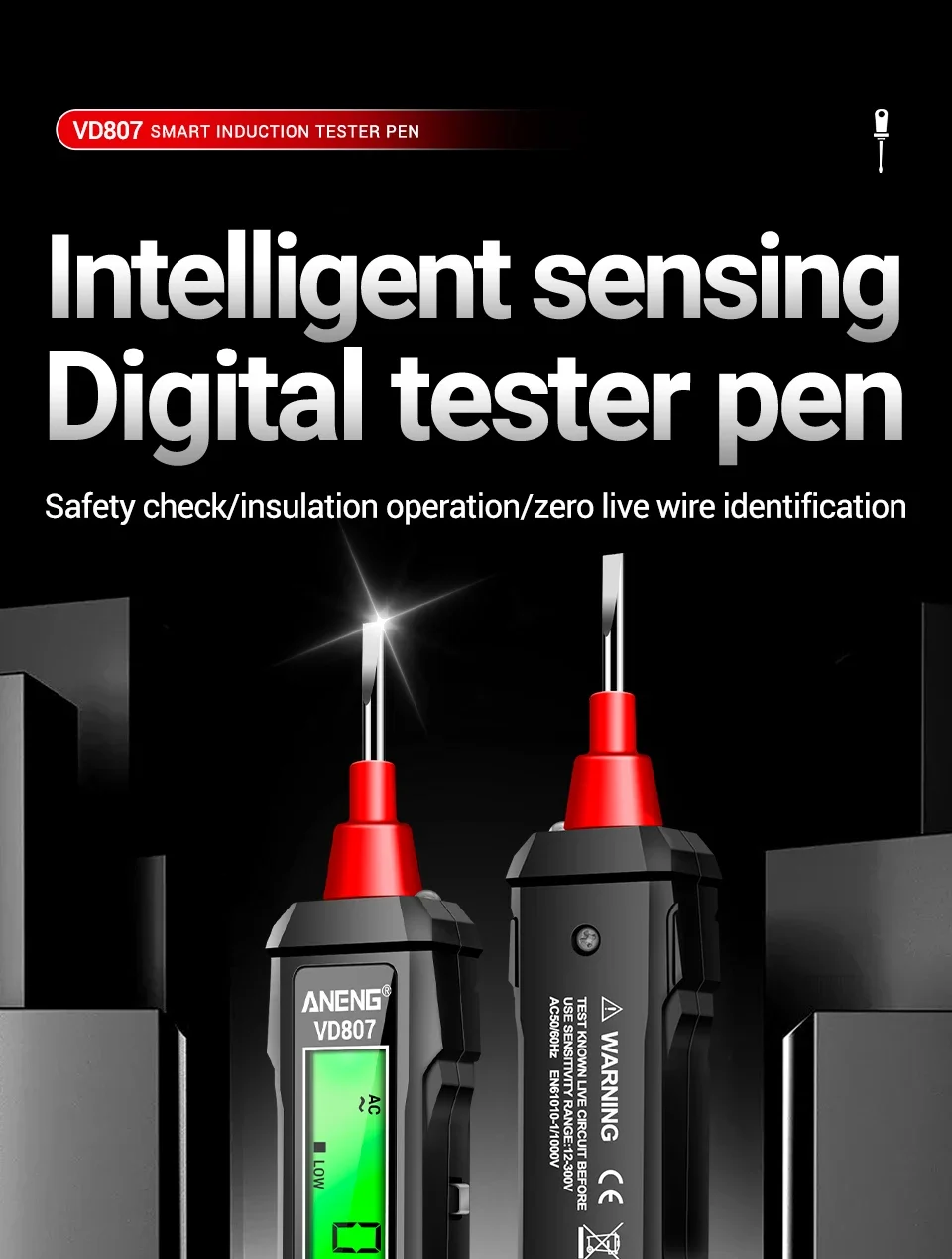 Free shipping worldwide ANENG VD807 Digital Voltage Detectors Electric ...